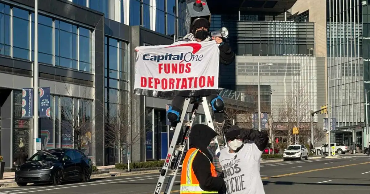 Protestors Blockade Capital One Center in Tysons - Fairfax County ...