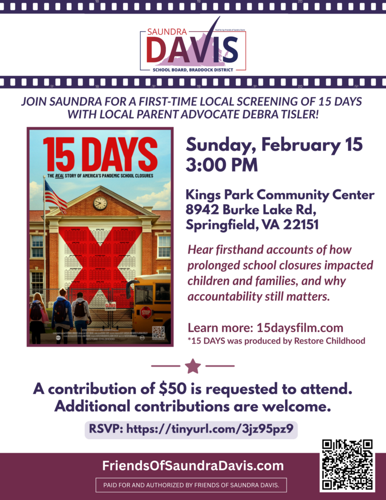 Screening of "15 Days" with Saundra Davis, Candidate for School Board ...